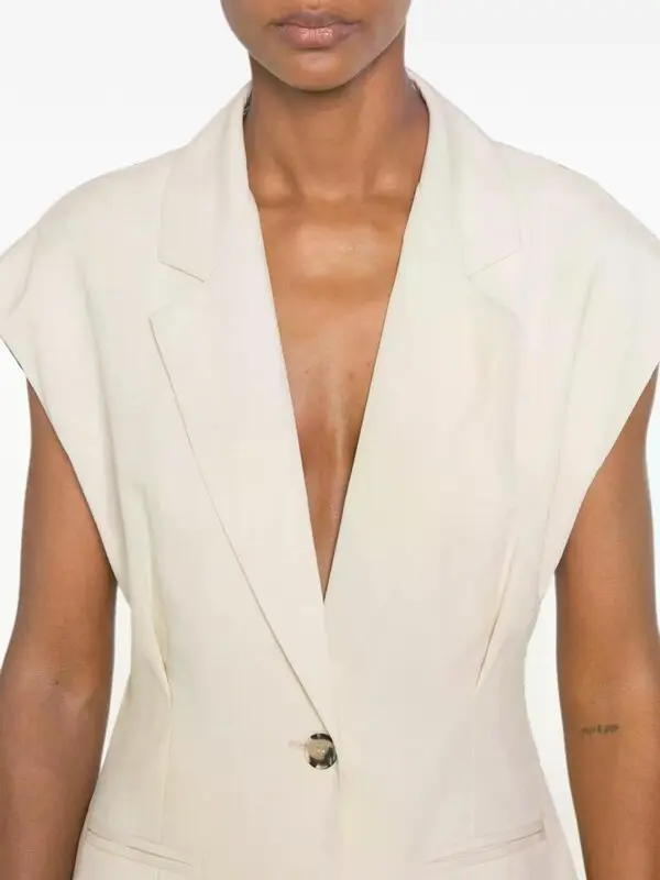 VICOLO Sleeveless Single-breasted Gilet