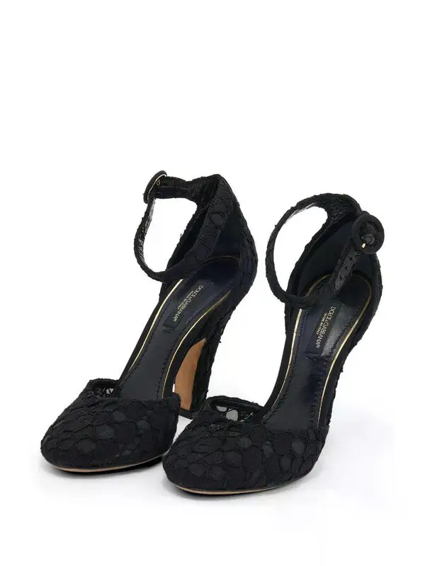 Dolce & Gabbana Lace Ankle Strap Pumps