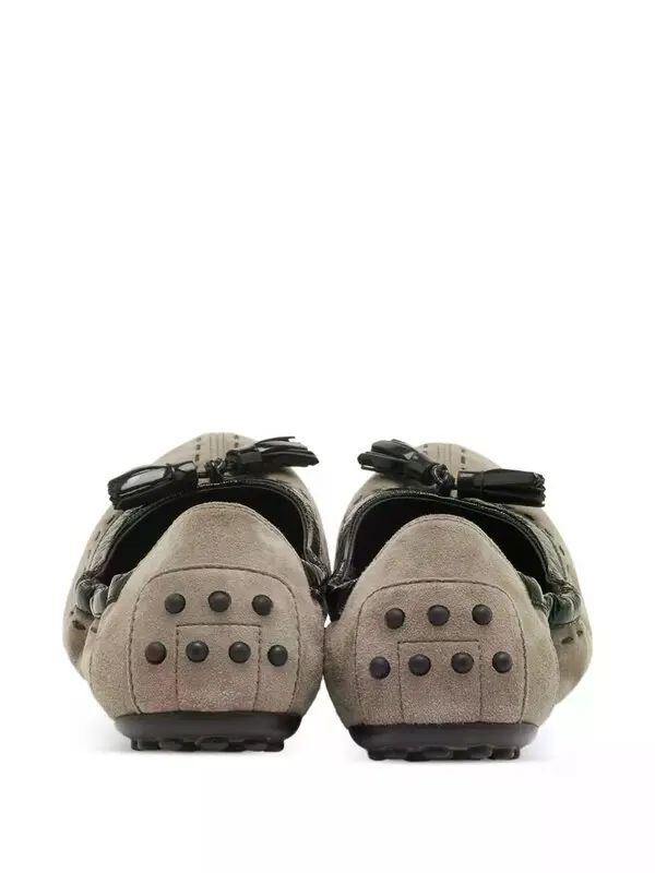 TOD'S Suede Tassel Ballet Flats