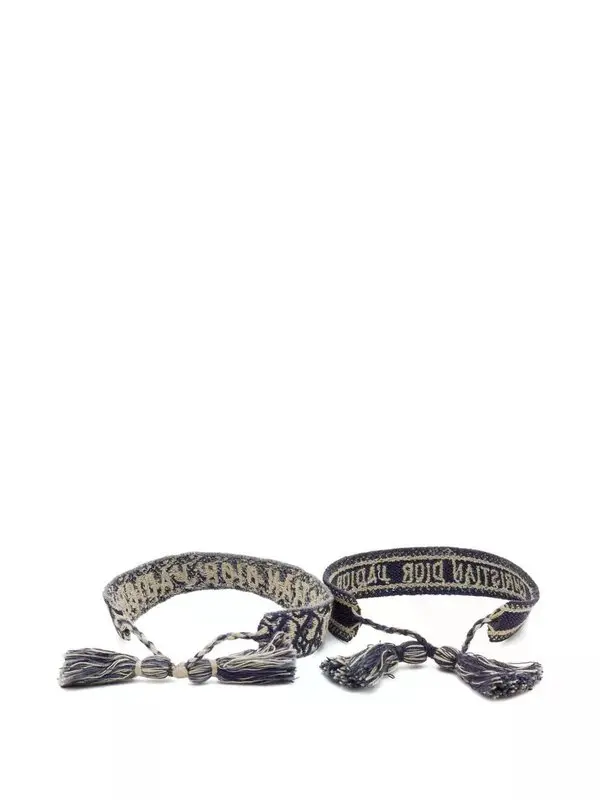 Dior J'adior Woven Bracelets With Tassels