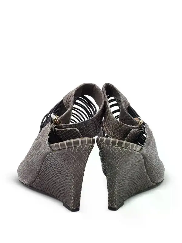 Givenchy Python-embossed Wedge Sandals