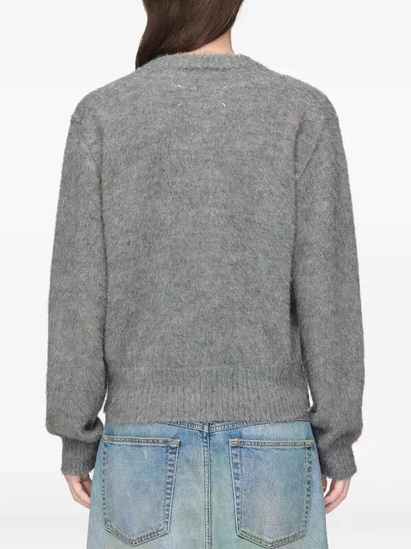 MAISON MARGIELA Floral V-neck Sweater
