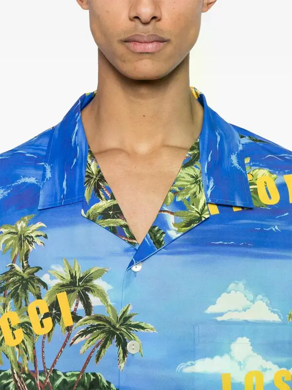 Gucci Palm Tree-print Bowling Shirt