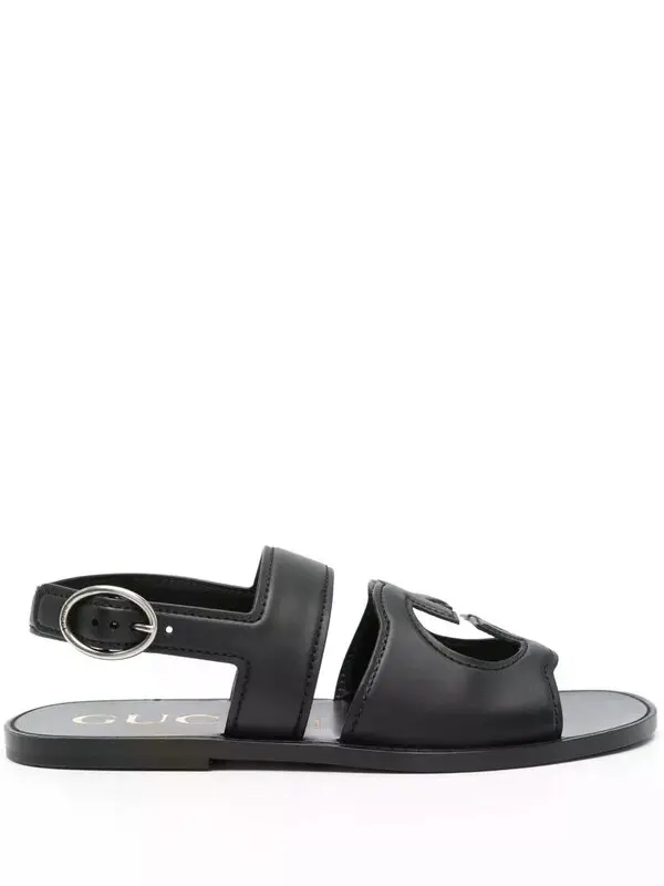 Gucci Leather Interlocking G Sandals