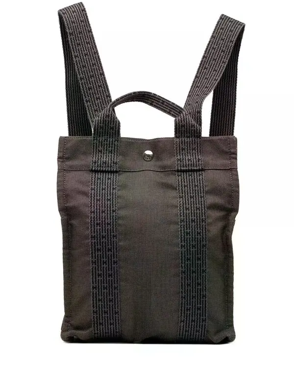 Hermès 1990-2010 Canvas Herline Pm Backpack - Grey
