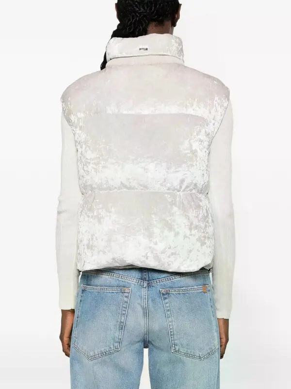 Herno Quilted Textured Gilet - Neutrals