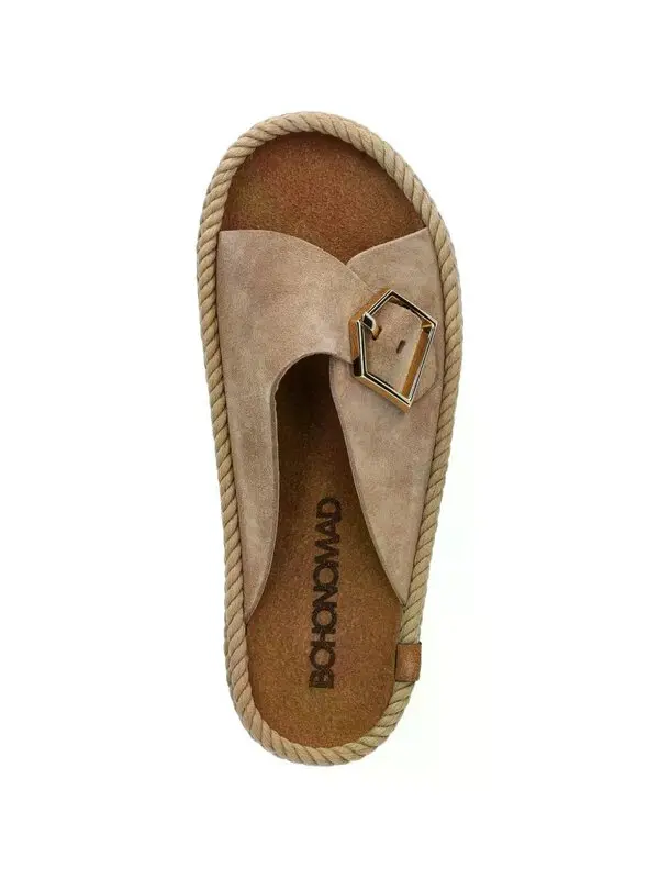 BOHONOMAD Buckle-detail Rope-trim Espadrille Sliders - Neutrals