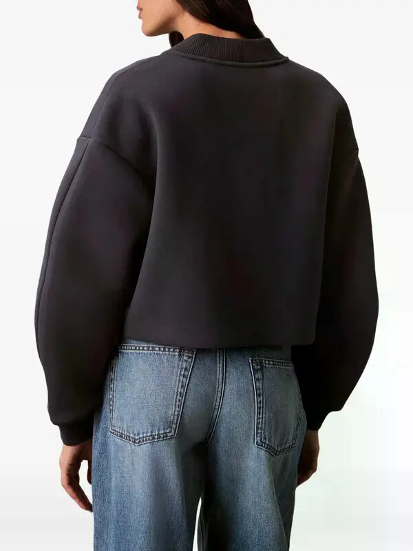 Calvin Klein Embroidered Cropped Bomber Jacket