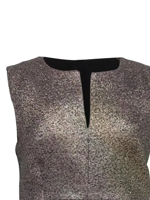 Diane Von Furstenberg Yvette Metallic V-neck Dress