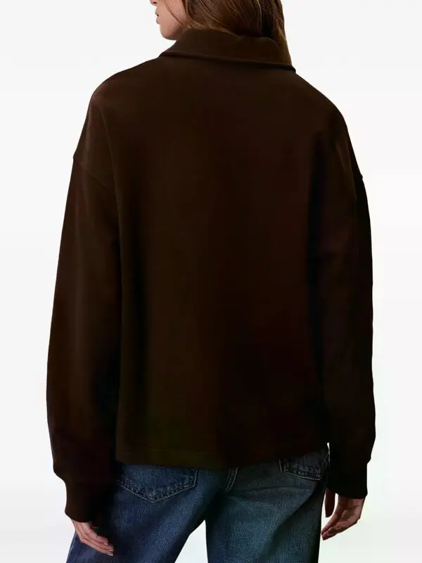 Calvin Klein Long-sleeved Polo Shirt With Logo Patch
