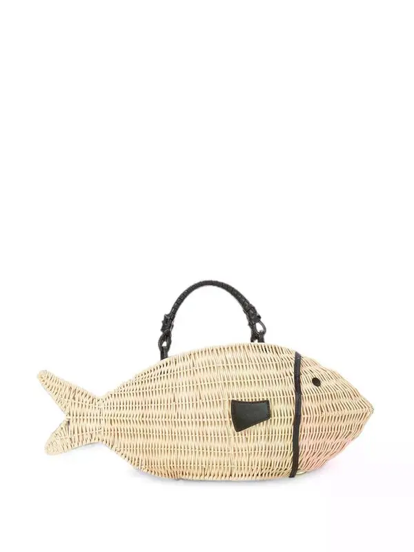 Staud Cleo Fish-shape Tote Bag - Neutrals