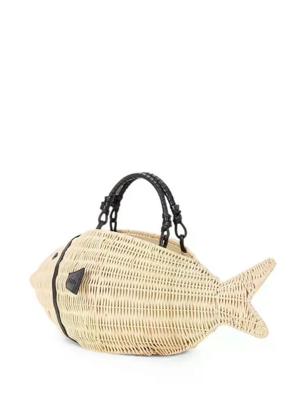 Staud Cleo Fish-shape Tote Bag - Neutrals