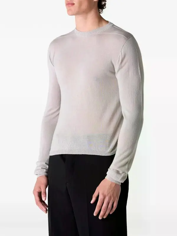 Rick Owens Fine-knit Cropped Sweatshirt