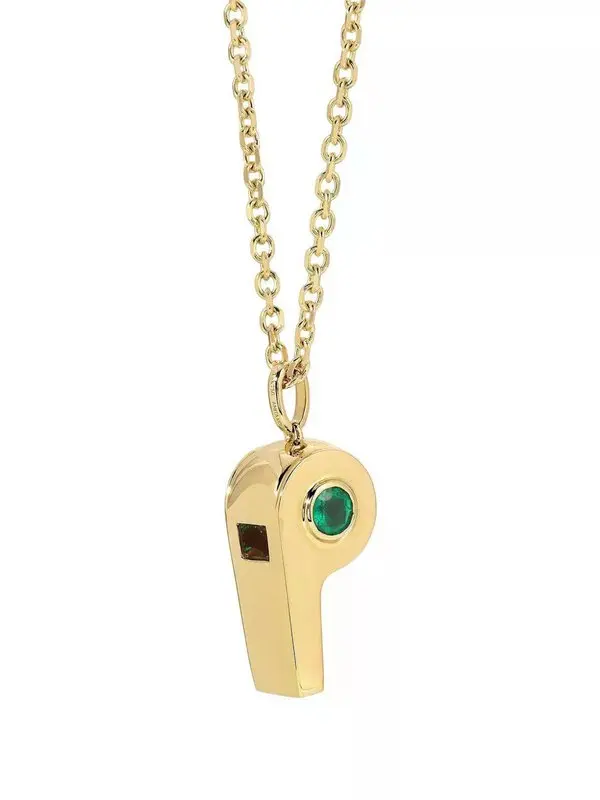 ANITA KO 18k Yellow Emerald Whistle Necklace - Gold