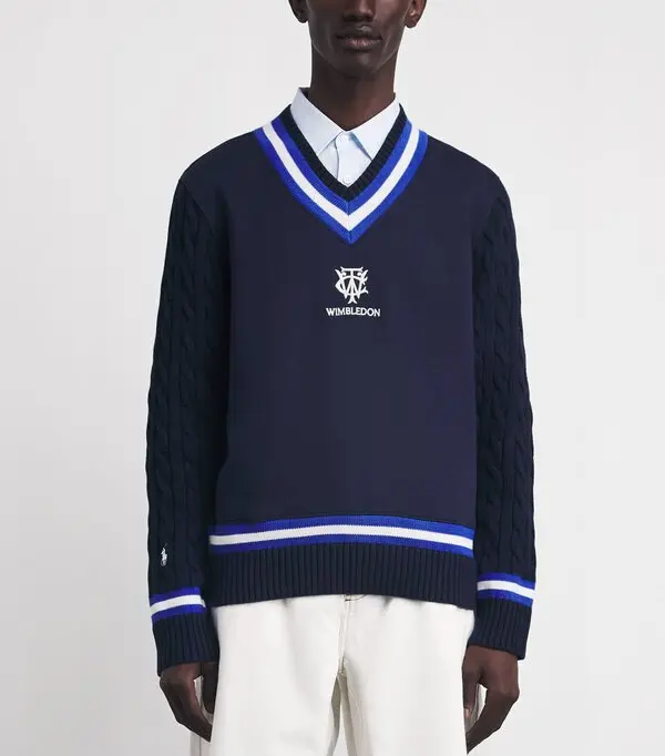 Polo Ralph Lauren Wimbledon Hybrid V-neck Sweatshirt