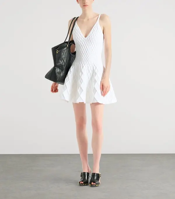 Balmain Knitted Flared Mini Dress