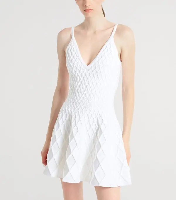 Balmain Knitted Flared Mini Dress