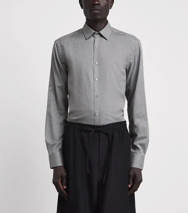Canali Cotton Herringbone Shirt