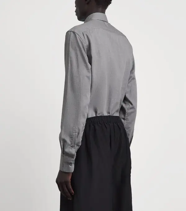 Canali Cotton Herringbone Shirt