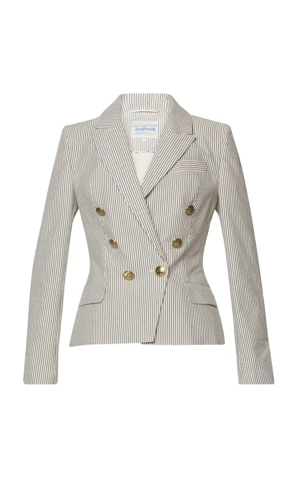 Lena Hoschek Capitano Double Breasted Cotton Blazer