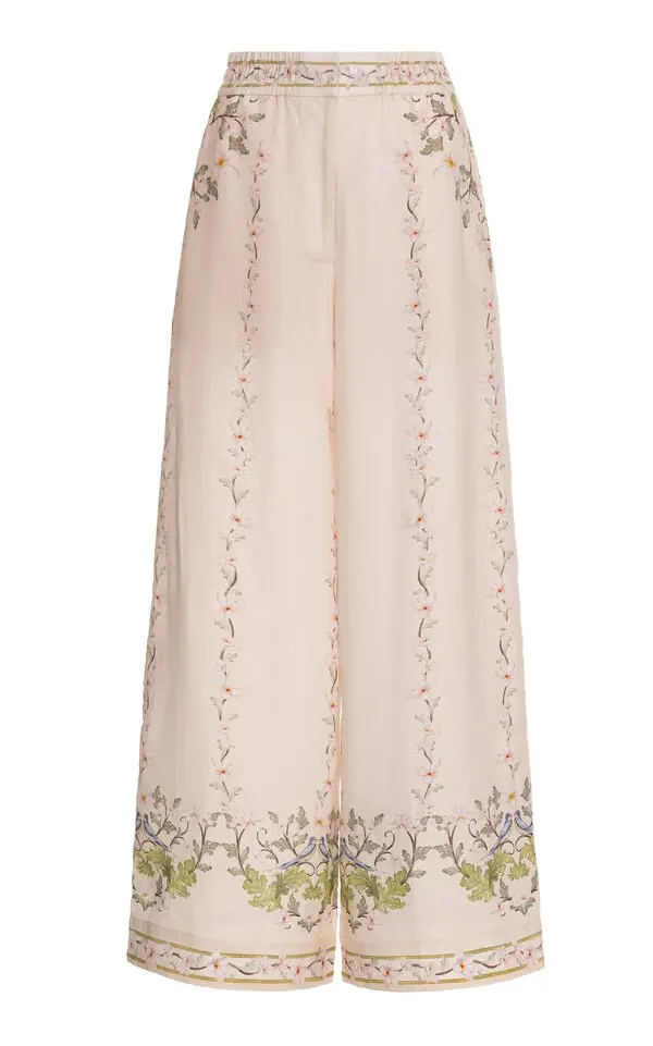 Agua Bendita Tota Anhelo Printed Linen Trousers - Print
