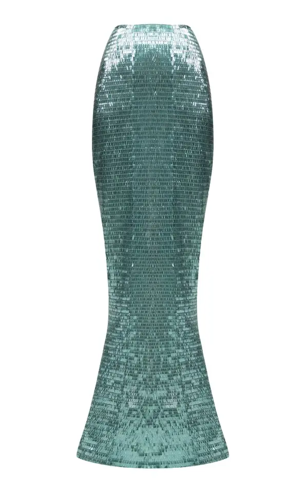 BALYKINA Sequined Maxi Skirt