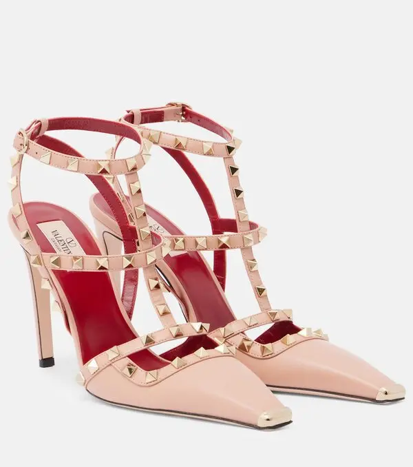 Valentino Garavani Rockstud Leather Pumps - Pink