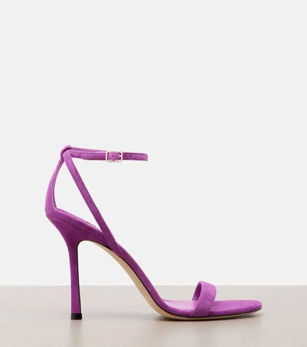 JIMMY CHOO Moza Suede Sandals - Purple