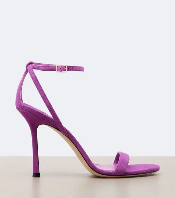 JIMMY CHOO Moza Suede Sandals - Purple