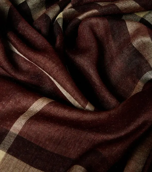 Burberry Check Wool And Silk Scarf
