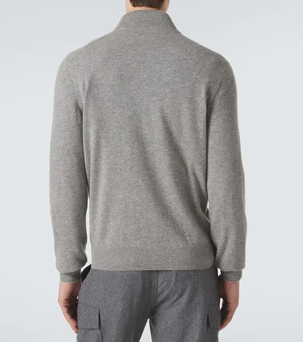 Brunello Cucinelli Cashmere Half-zip Sweater - Grey