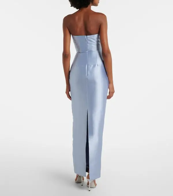 Solace London Ingrid Draped Satin Gown