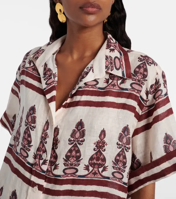 Johanna Ortiz Printed Linen Shirt