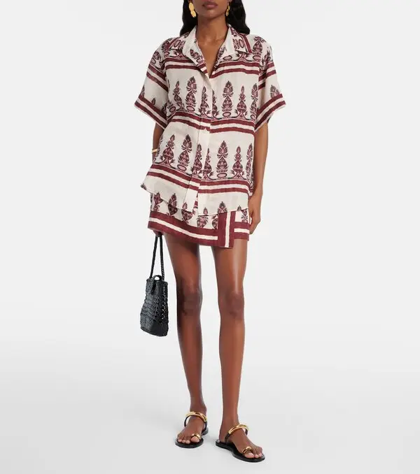 Johanna Ortiz Printed Linen Shirt