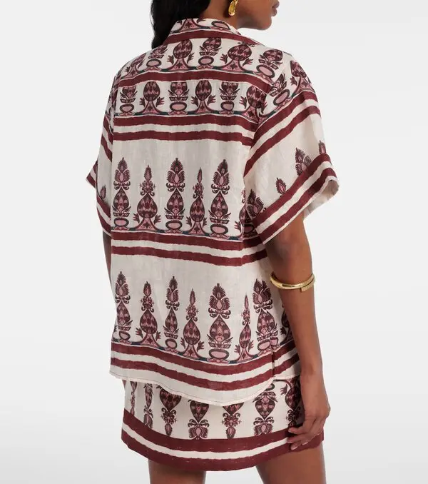 Johanna Ortiz Printed Linen Shirt