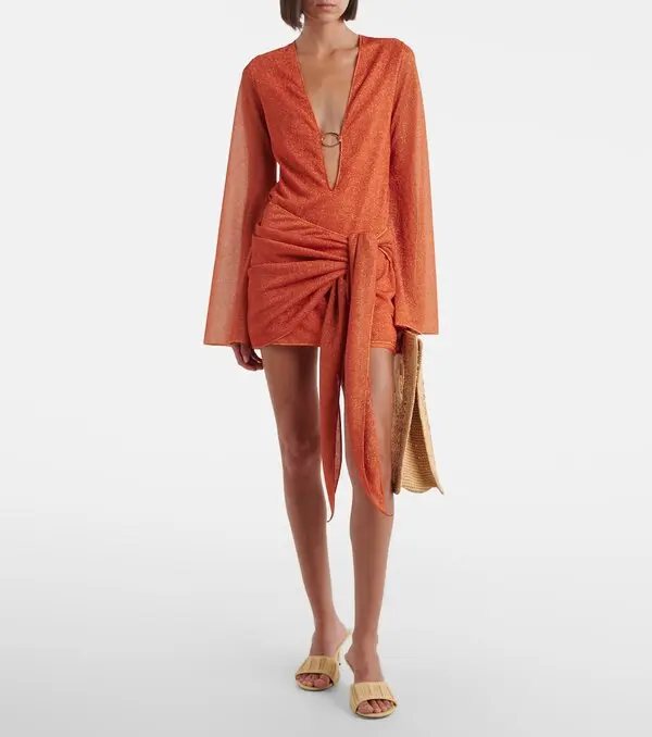 Oseree Lumiere Metallic Beach Dress