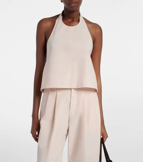 Wardrobe.NYC Halterneck Cotton-blend Top