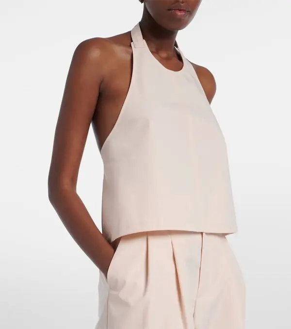 Wardrobe.NYC Halterneck Cotton-blend Top