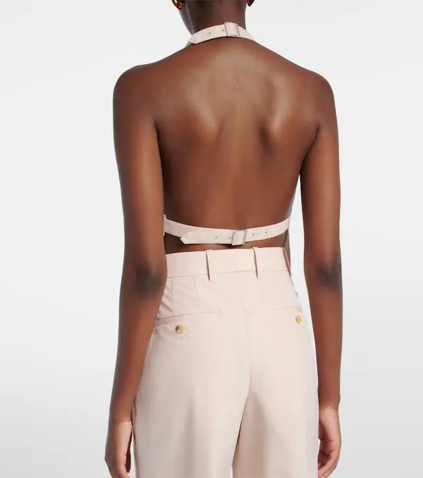 Wardrobe.NYC Halterneck Cotton-blend Top