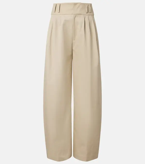 Altuzarra Wilson Cotton Wide-leg Trousers - Beige