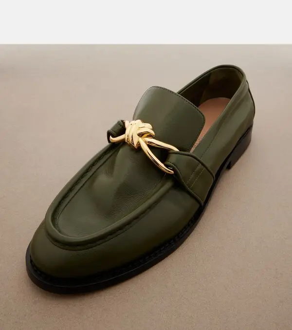 Bottega Veneta Astaire Knot Leather Loafers