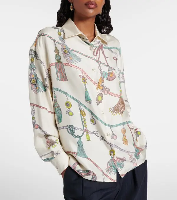 Versace Printed Silk Twill Shirt - Multicoloured