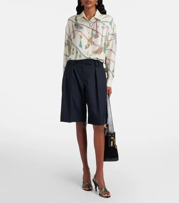 Versace Printed Silk Twill Shirt - Multicoloured