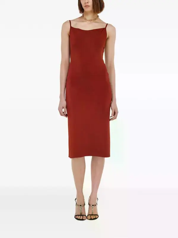 FERRAGAMO Knitted Slip Dress - Red