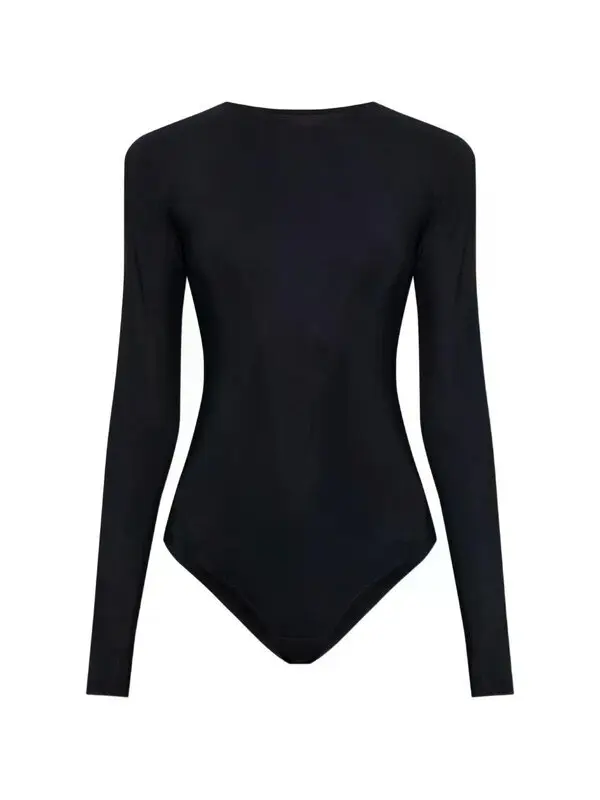 MAISON MARGIELA Long-sleeve Bodysuit With Signature Numbers Print - Black