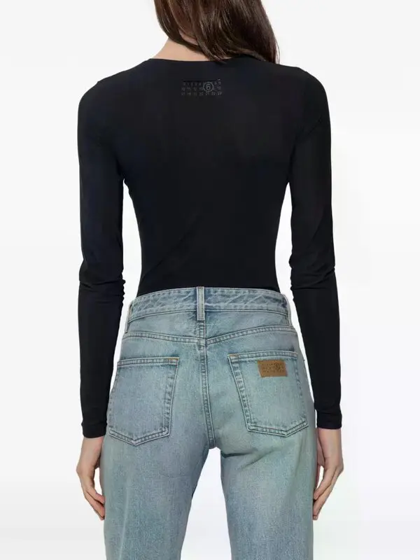 MAISON MARGIELA Long-sleeve Bodysuit With Signature Numbers Print