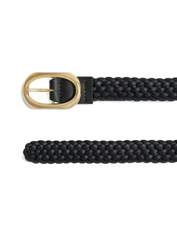 ANINE BING Braided Leather Belt