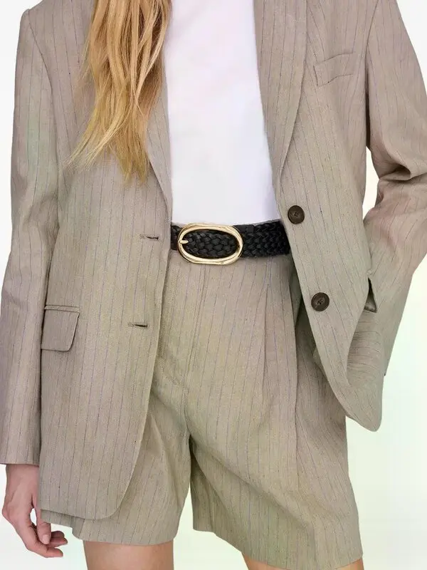 ANINE BING Braided Leather Belt