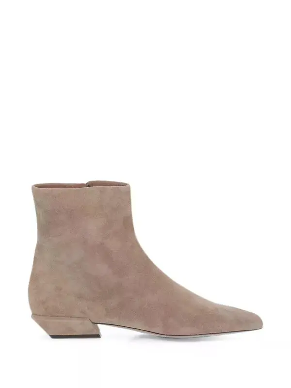 Paris Texas Pointed-toe Side-zip Ankle Boots - Neutrals