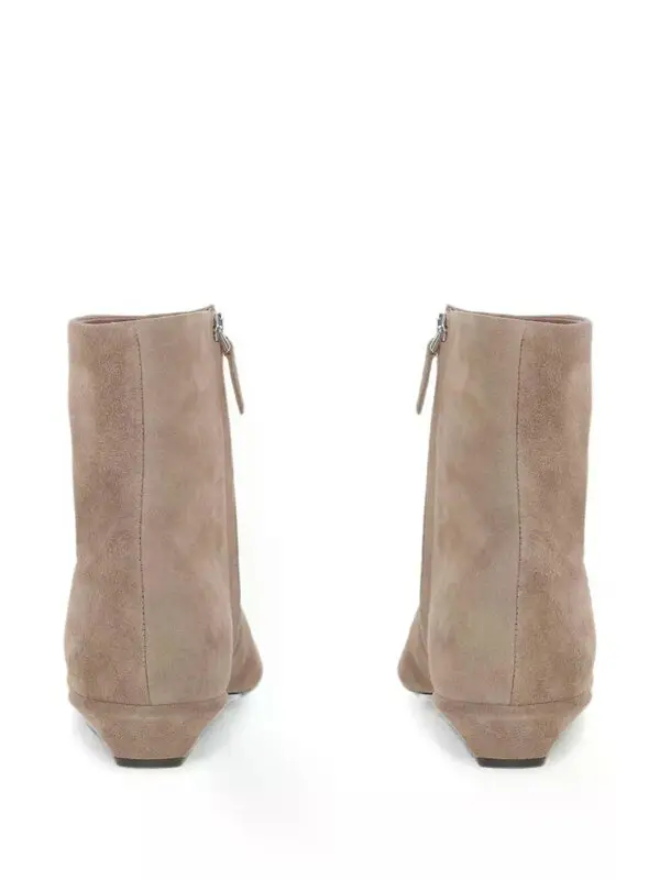 Paris Texas Pointed-toe Side-zip Ankle Boots - Neutrals